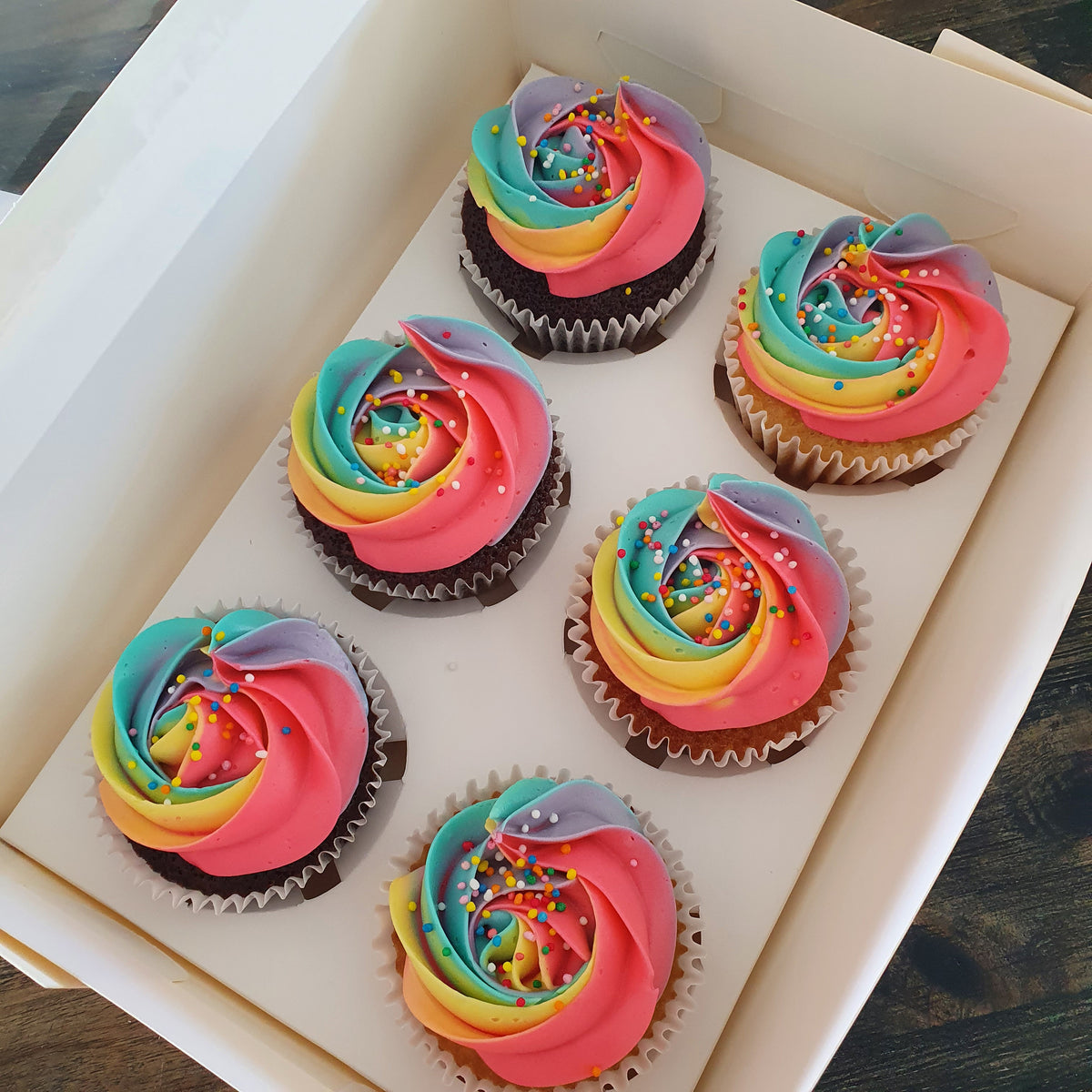 Rainbow Sprinkles Cupcakes – Cakery New Zealand